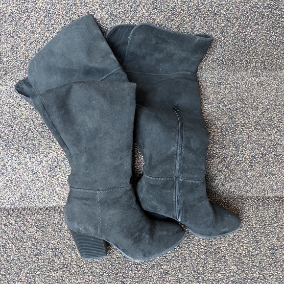 Express | Shoes | Express Suede Over The Knee Boot | Poshmark